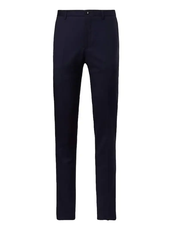 Etro Wool Slim Pants - Blue