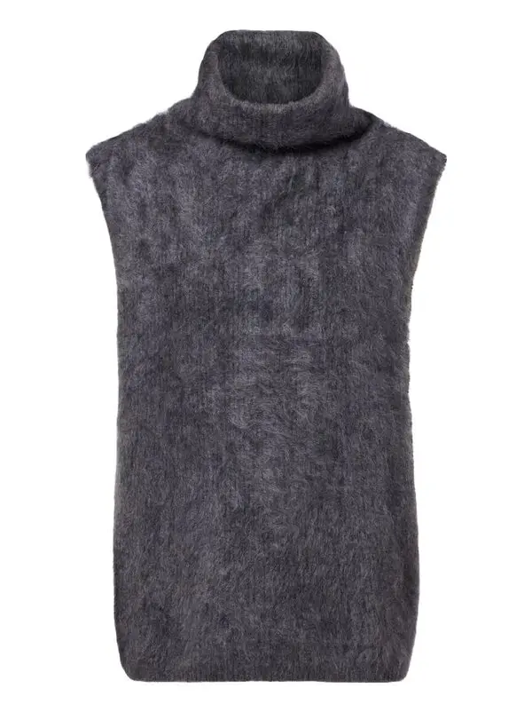LISA YANG Aisla Cashmere Turtleneck Sweater - Grey