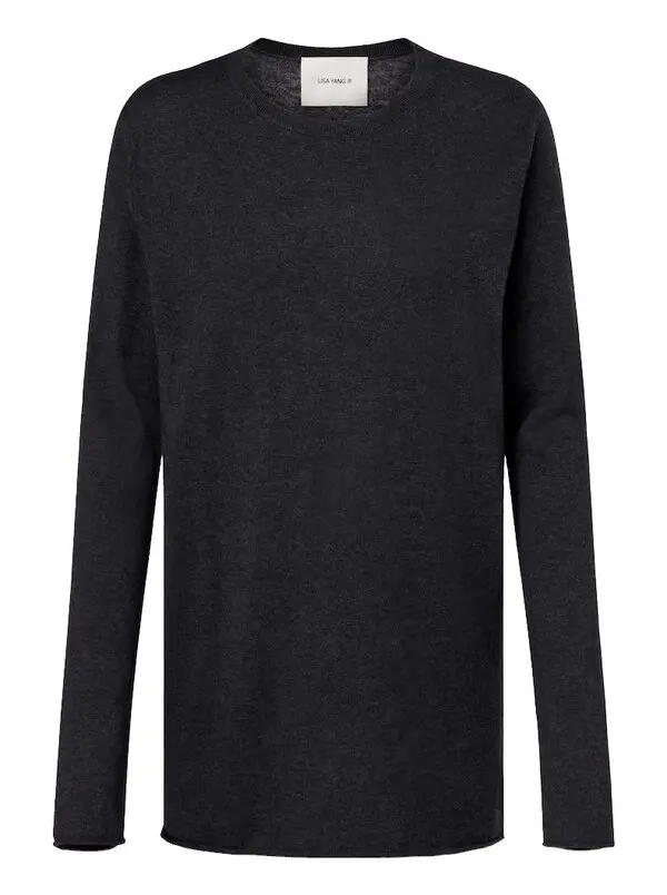 LISA YANG Maurie Cotton And Cashmere Sweater - Grey