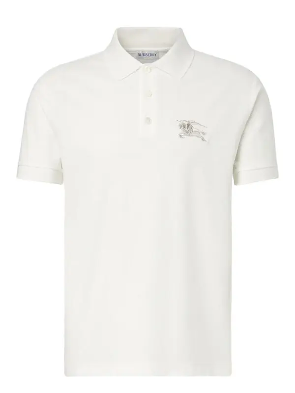 Burberry Ekd Cotton Polo Shirt - White