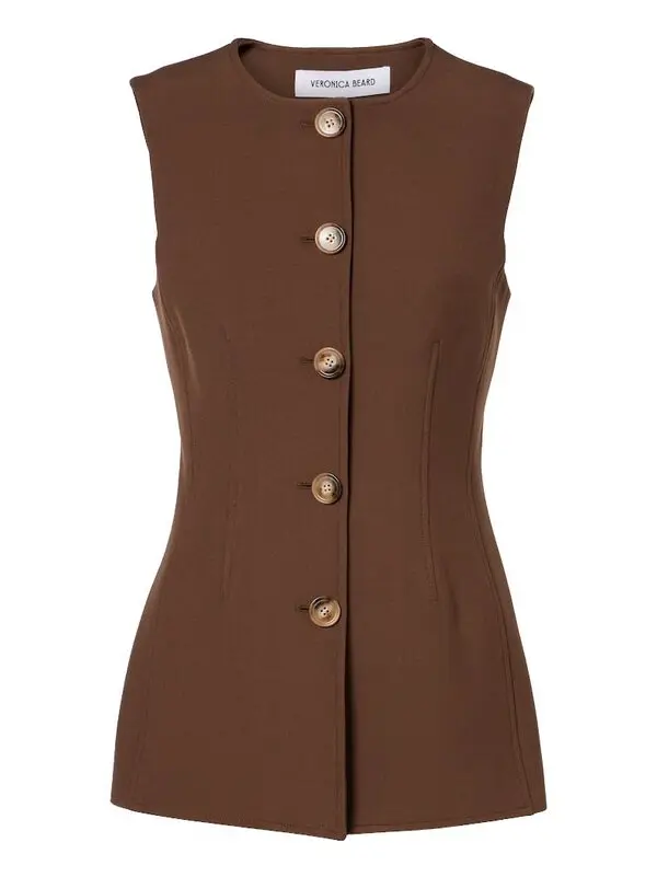 Veronica Beard Jessup Vest - Brown