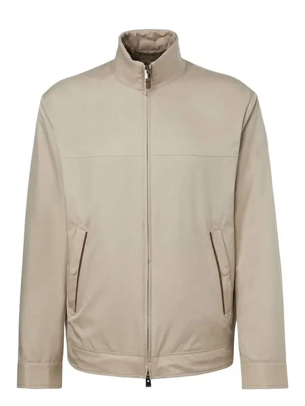 Canali Nuvola Reversible Blouson Jacket - Beige