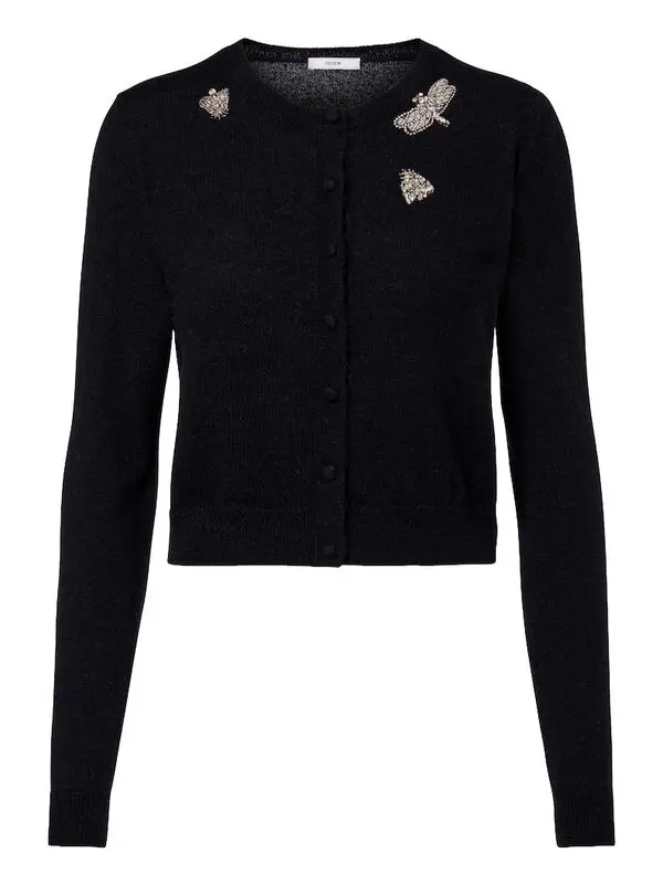 Erdem Embellished Cardigan - Black