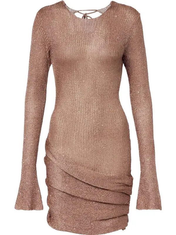 BANANHOT Jones Sequined Minidress - Brown