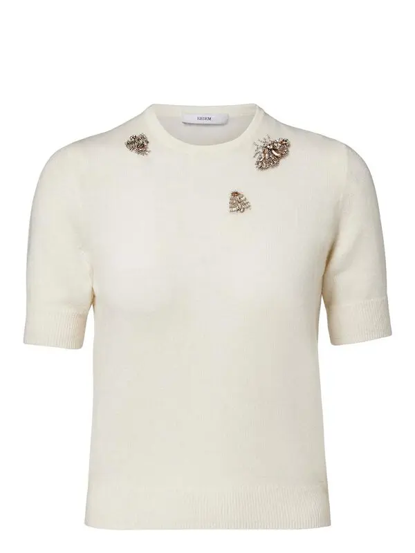 Erdem Embellished Top - White