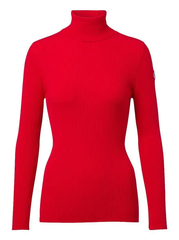 Fusalp Ancelle Ribbed-knit Turtleneck Sweater - Red