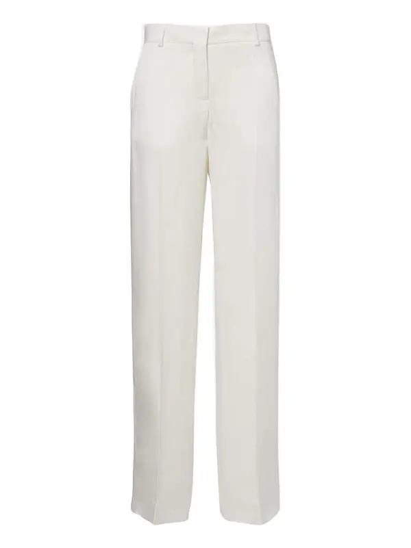 Stella McCartney Satin Wide-leg Pants - White