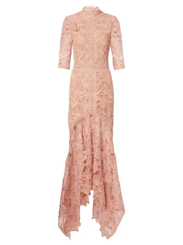 Costarellos Kalissa Guipure Lace Cocktail Dress - Pink