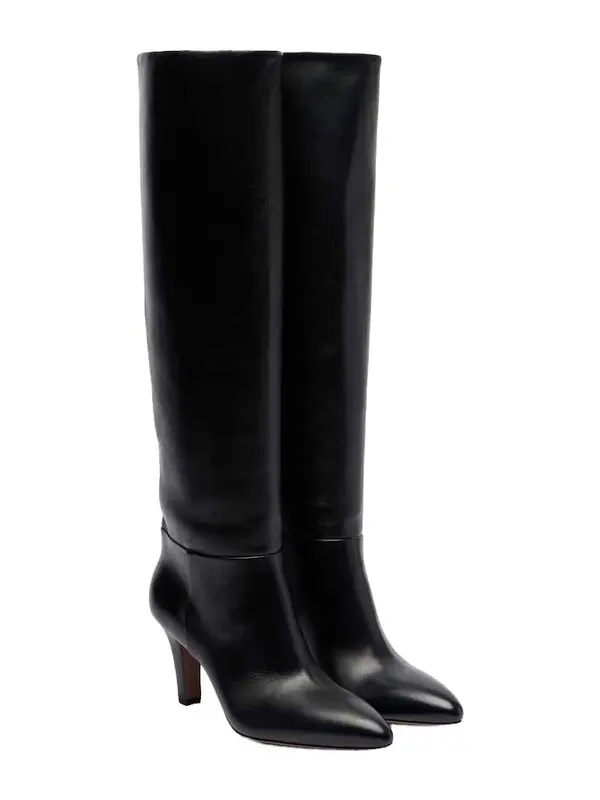 Paris Texas Elsa Leather Knee-high Boots - Black