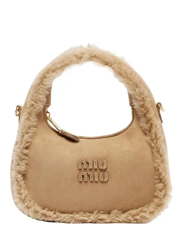 Miu Miu Wander Suede Top-handle Bag - Brown