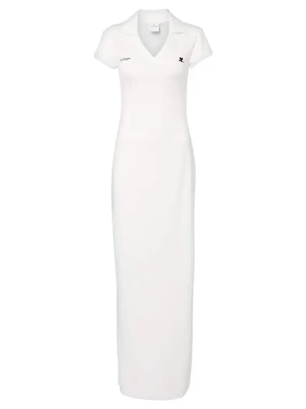 COURREGES Courrèges Logo Polo Dress - White
