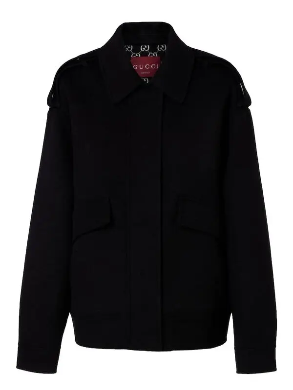Gucci Wool Bomber Jacket - Black