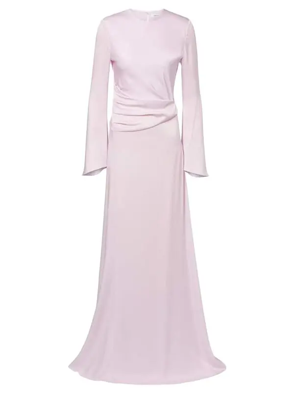Alexander McQueen Draped Satin Gown - Pink