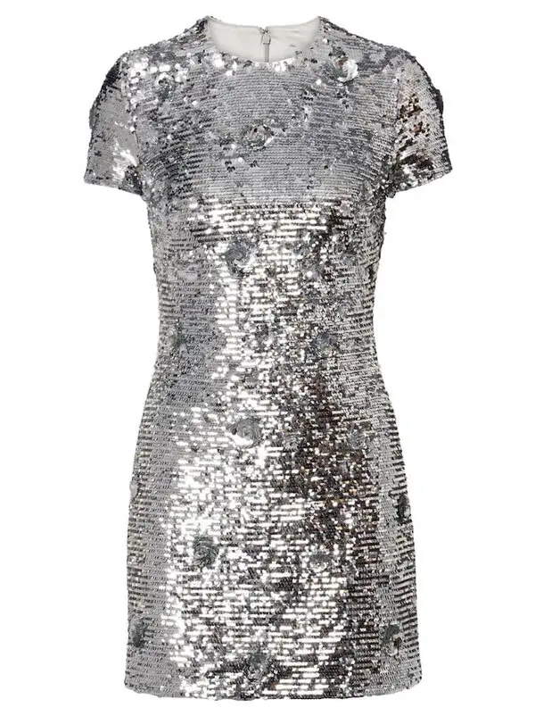 Simkhai Clove Sequined Mini Dress - Silver
