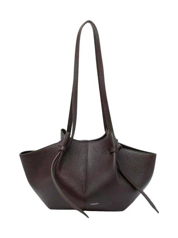 Yuzefi Mochi Leather Shoulder Bag - Brown