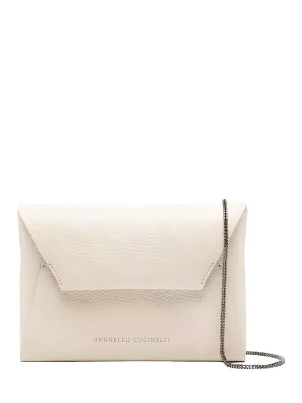 Brunello Cucinelli Envelope Mini Bag With Chain Strap - Neutrals
