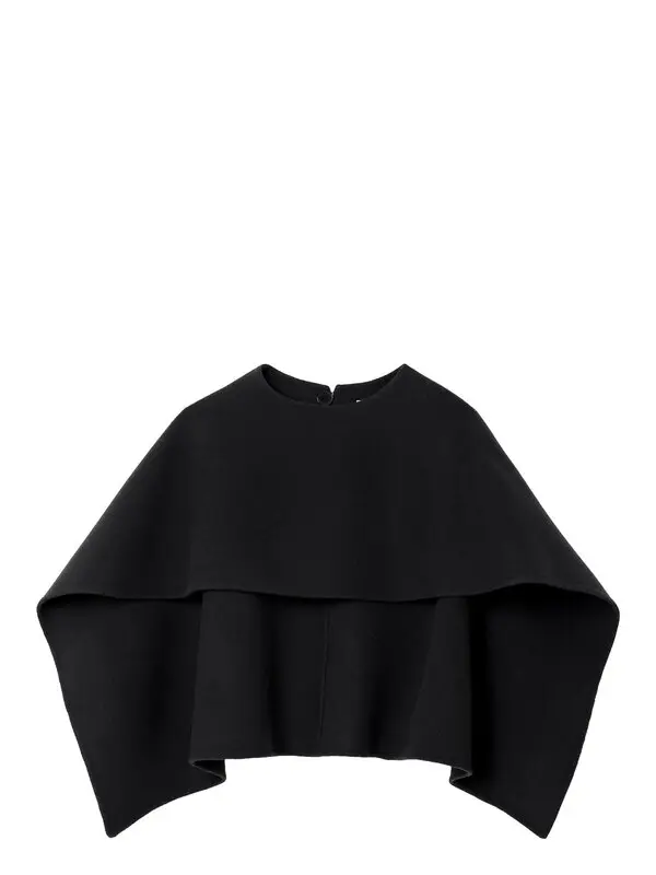 Calvin Klein Taylor Wool And Cashmere-blend Cape - Black