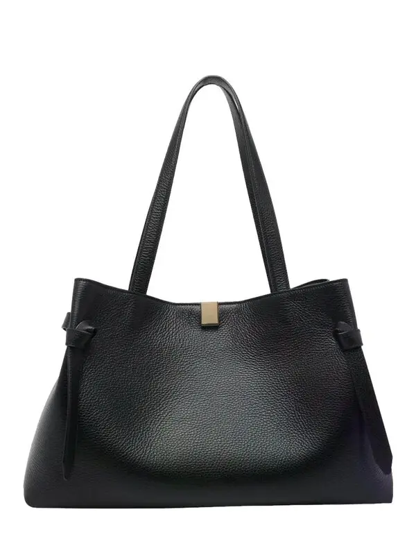 Yuzefi Gyoza Leather Shoulder Bag - Black