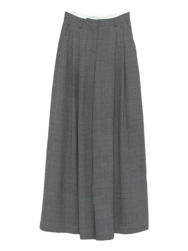 Off-White 2013 Check-pattern Trousers - Grey