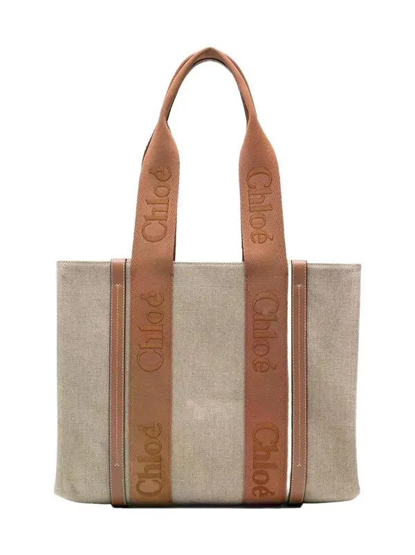 Chloé Woody Medium Tote Bag - Neutrals