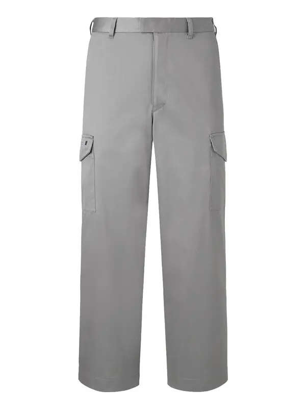 WTAPS Straight-leg Cotton-blend Twill Trousers - Gray