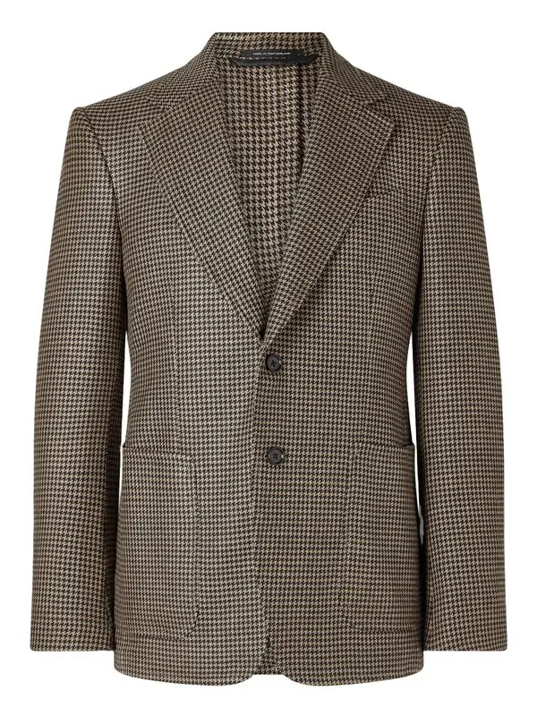 TOM FORD Shelton Wool, Silk And Linen-blend Blazer - Brown