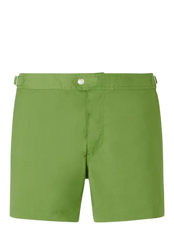 TOM FORD Straight-leg Mid-length Swim Shorts - Green