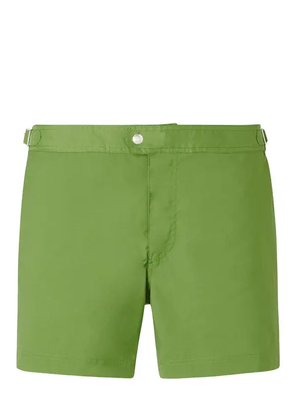 TOM FORD Straight-leg Mid-length Swim Shorts - Green