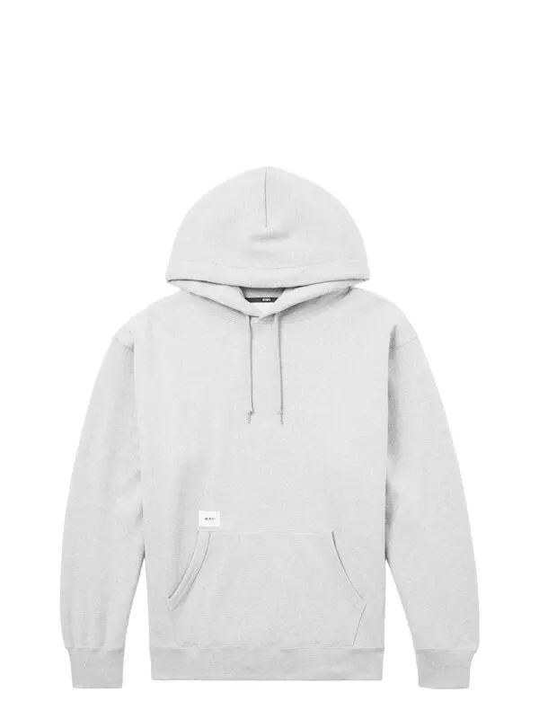 WTAPS Aon Logo-appliquéd Cotton-jersey Hoodie - Gray