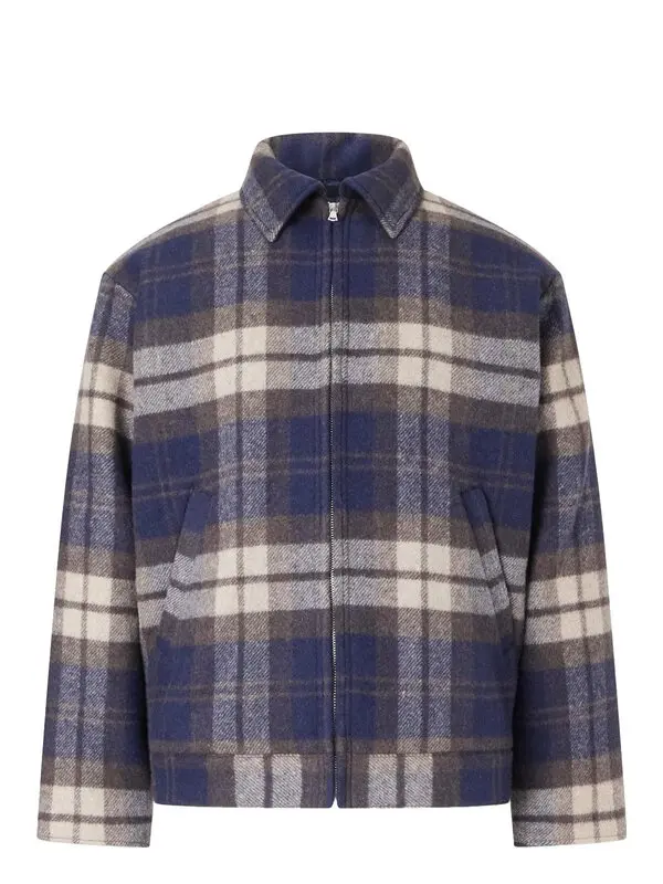 WTAPS Wrecker Padded Checked Jacket - Blue