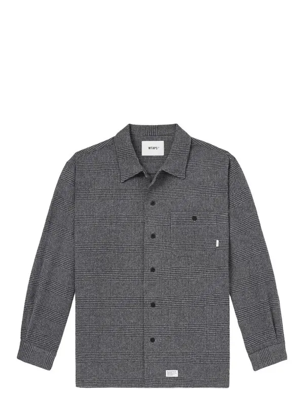 WTAPS Crumb Houndstooth Flannel Shirt - Gray