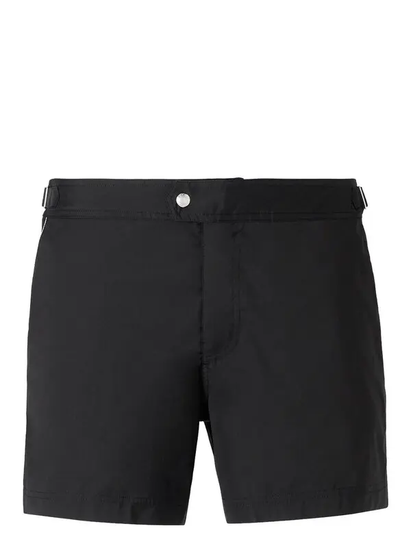 TOM FORD Straight-leg Mid-length Swim Shorts - Black