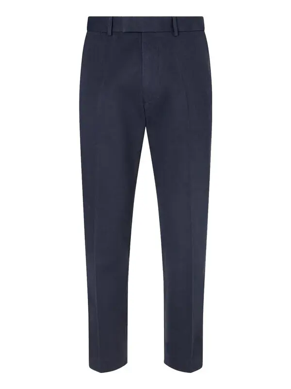 TOM FORD Straight-leg Cotton-drill Trousers - Blue