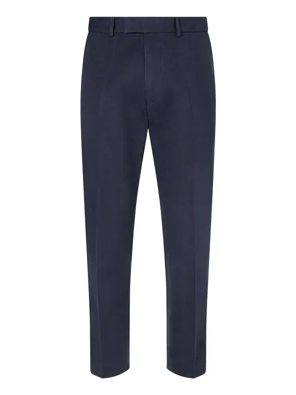 TOM FORD Straight-leg Cotton-drill Trousers - Navy