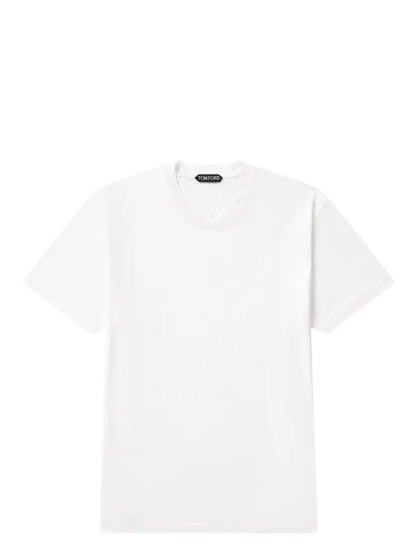 TOM FORD Lyocell And Cotton-blend T-shirt - White