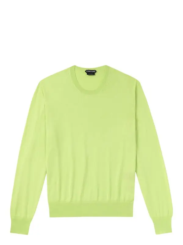 TOM FORD Cotton Crewneck Sweater - Green