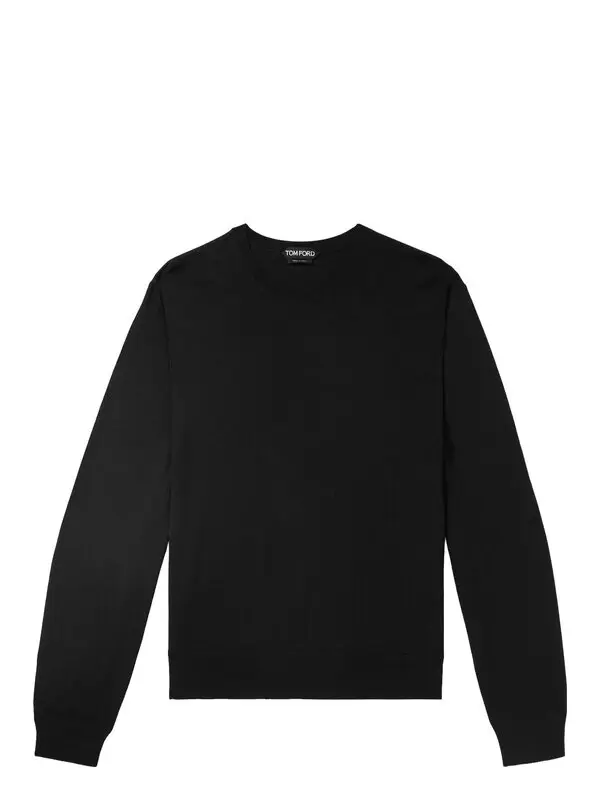 TOM FORD Wool Crew Neck Sweater - Black