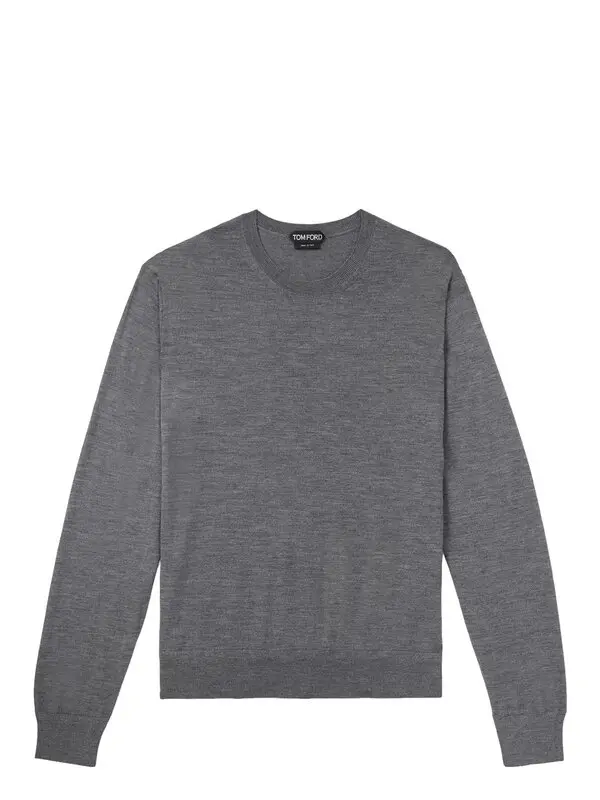 TOM FORD Wool Crewneck Sweater - Gray