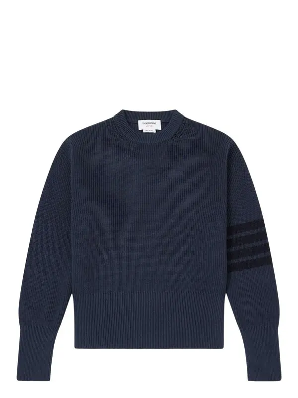 Thom Browne Cotton Sweater - Navy