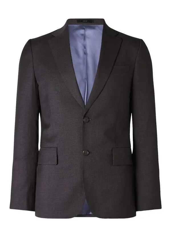 Paul Smith Brierley Slim-fit Houndstooth Wool Suit Jacket - Brown
