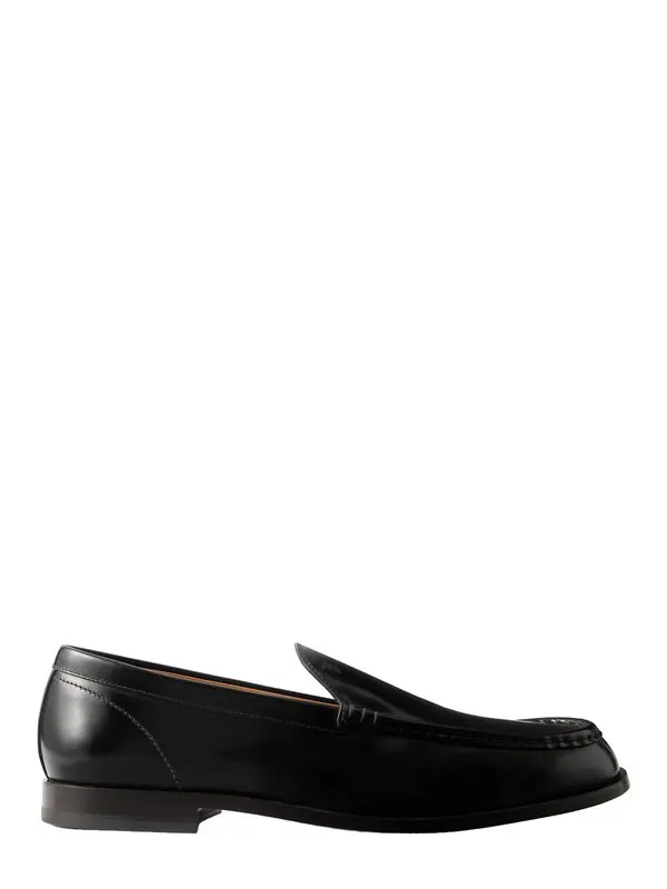 TOD'S Logo-debossed Leather Loafers - Black