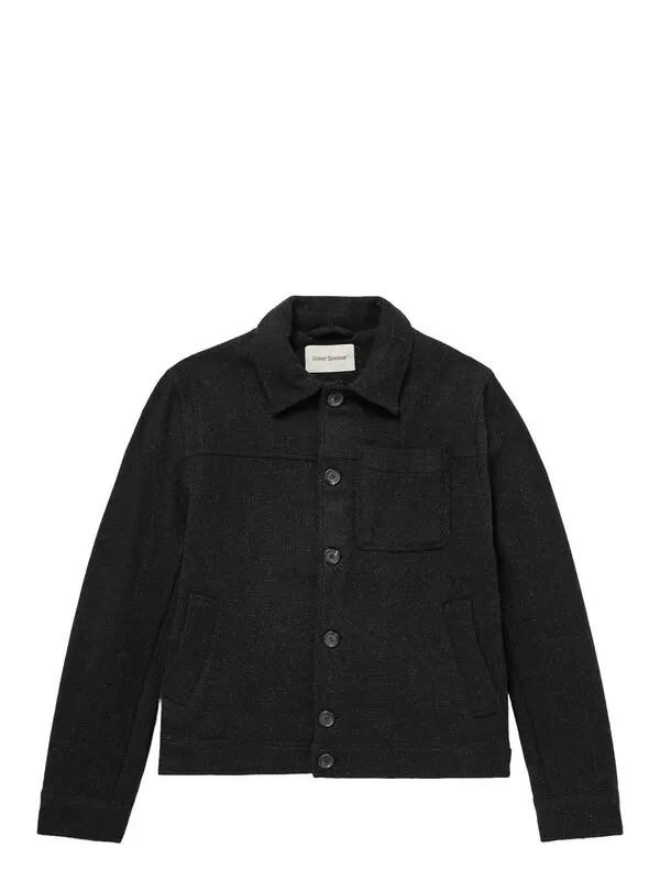 Oliver Spencer Buffalo Wool-blend Jacket - Black