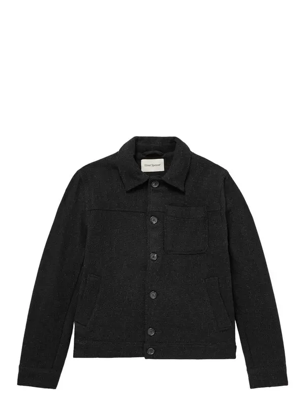 Oliver Spencer Buffalo Wool-blend Jacket - Black