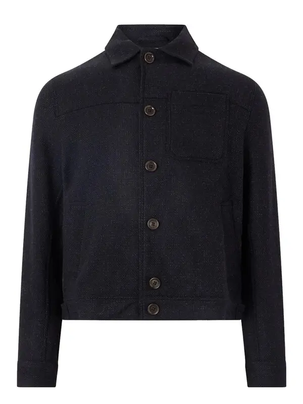 Oliver Peoples Buffalo Wool-blend Jacket - Black