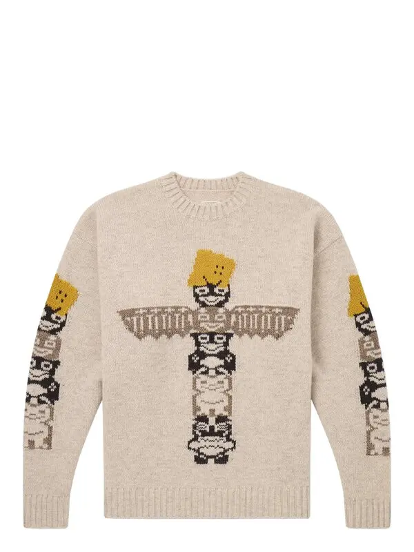 Kapital Intarsia Wool-blend Sweater - Ecru