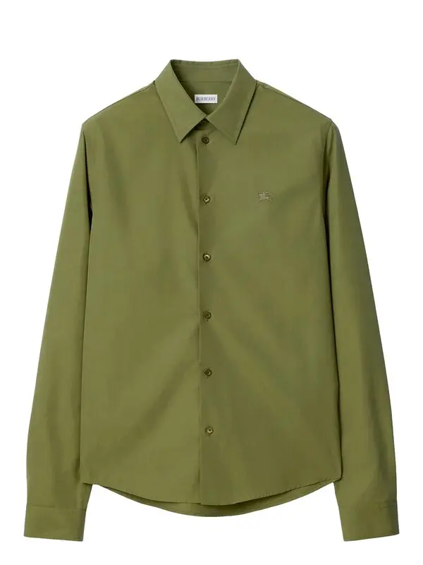 Burberry Cotton Poplin Ekd Shirt - Green