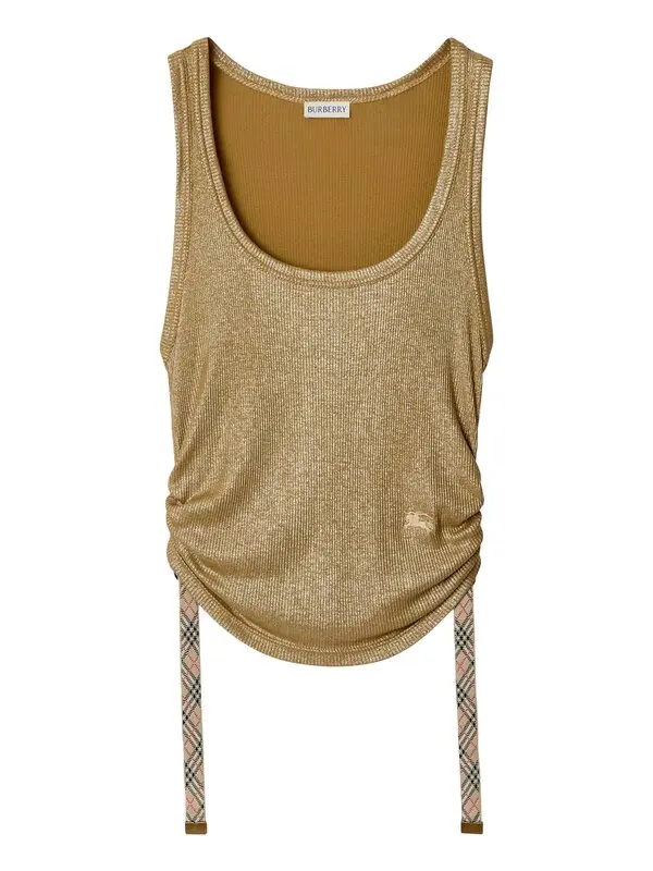 Burberry Metallic Tank Top - Brown