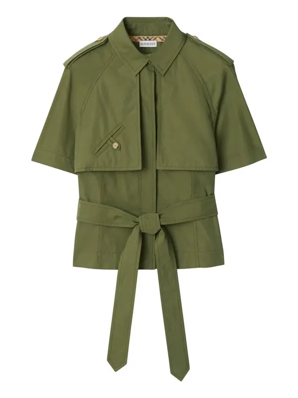 Burberry Cotton Poplin Trench Shirt - Green