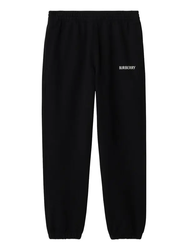 Burberry Cotton Logo Slim Sweatpants - Black