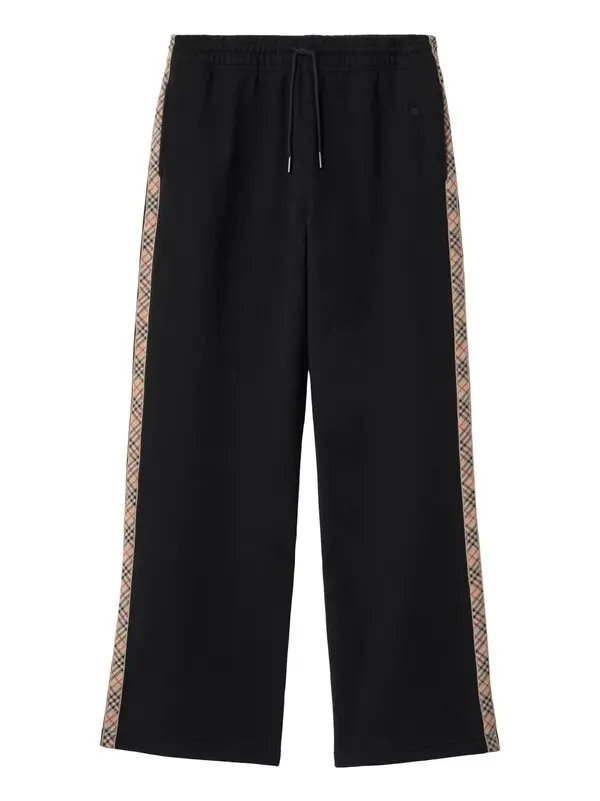 Burberry Check-trim Sweatpants - Black